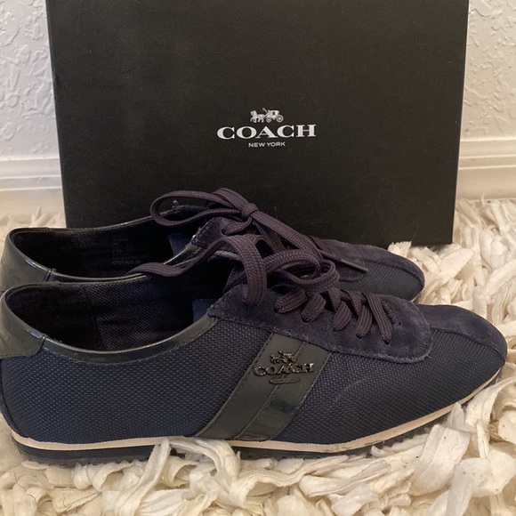 Coach | Shoes | Coach Navy Sneakers | Poshmark